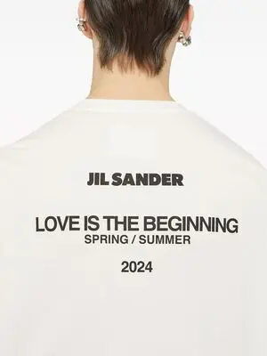 JIL SANDER Logo-print Long-sleeve T-shirt - White