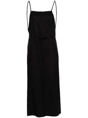 BASERANGE Yumi Apron Silk Midi Dress