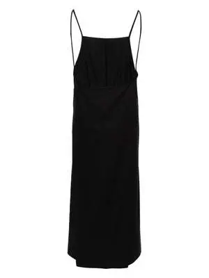 BASERANGE Yumi Apron Silk Midi Dress