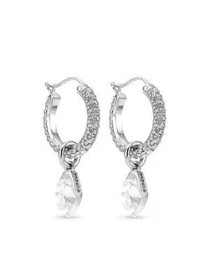 JIMMY CHOO Crystal Heart Hoop Earrings