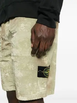 Stone Island Abstract-print Bermuda Shorts