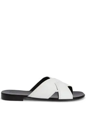 GIUSEPPE ZANOTTI Flavio Crossover-strap Sandals - White