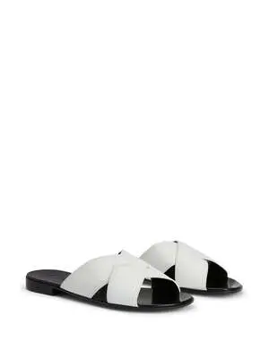 GIUSEPPE ZANOTTI Flavio Crossover-strap Sandals - White