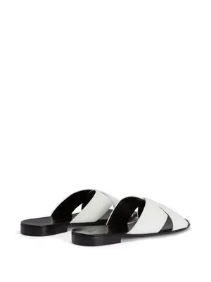 GIUSEPPE ZANOTTI Flavio Crossover-strap Sandals - White
