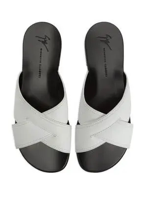 GIUSEPPE ZANOTTI Flavio Crossover-strap Sandals - White