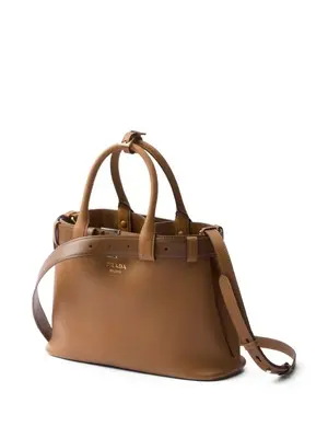 Prada Small Buckle Tote Bag - Brown