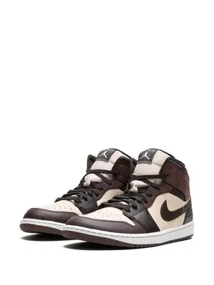 JORDAN Air 1 Mid Se Velvet Sneakers - Brown