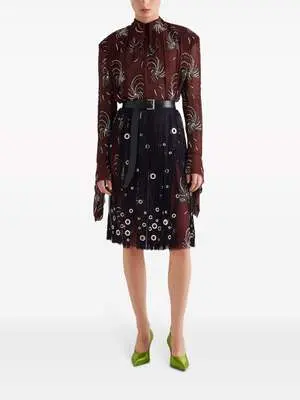Prada Embroidered Georgette Dress