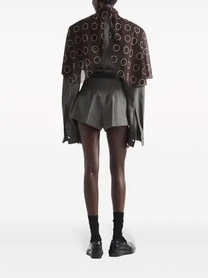 Prada Dot-print Georgette Cape