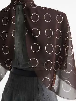Prada Dot-print Georgette Cape