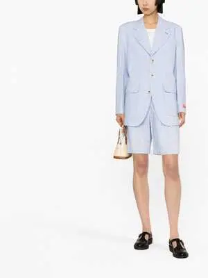 Kenzo Logo-patch Linen Blazer