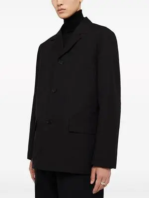 JIL SANDER Deconstructed Cotton Shirt Jacket - Black