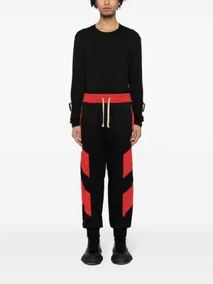 VIVIENNE WESTWOOD Orb-embroidery Cotton Track Pants - Black