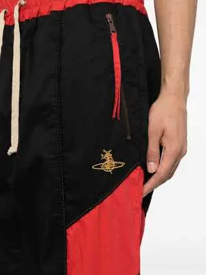 VIVIENNE WESTWOOD Orb-embroidery Cotton Track Pants - Black