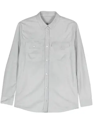 Eleventy Press-stud Suede Shirt