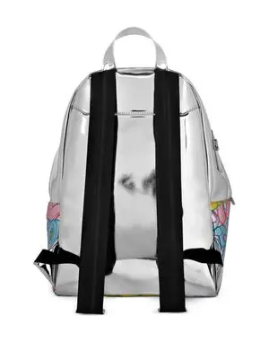 Philipp Plein Metallic Leather Backpack