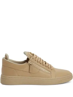 GIUSEPPE ZANOTTI Double-zip Low-top Sneakers - Neutrals