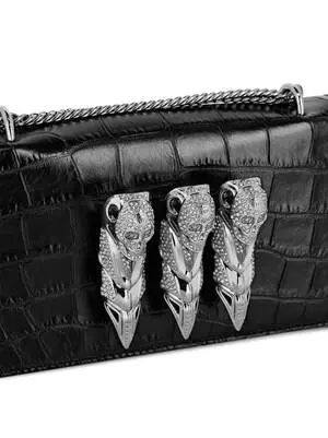 Philipp Plein Small Shoulder Bag With Skull Appliqu - Black