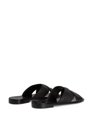 GIUSEPPE ZANOTTI Flavio Crossover-strap Sandals - Black