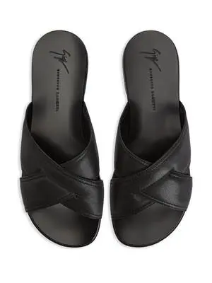 GIUSEPPE ZANOTTI Flavio Crossover-strap Sandals - Black