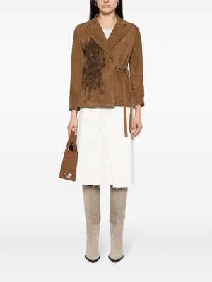 Tory Burch Deconstructed Denim A-line Skirt - Neutrals