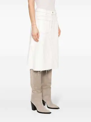 Tory Burch Deconstructed Denim A-line Skirt - Neutrals