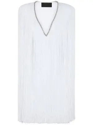 Embellished Fringed Mini Dresses
