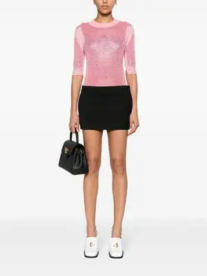 Ermanno Scervino Crystal-embellished Knit Top