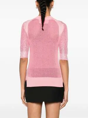 Ermanno Scervino Crystal-embellished Knit Top
