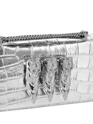 Philipp Plein Croc Effect Shoulder Bag