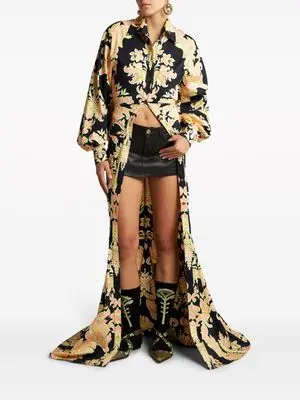 Etro Paisley-print Ruched Gown