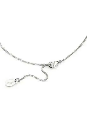 JIMMY CHOO Heart Crystal Pendant Necklace - Silver