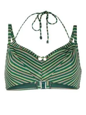 Marlies Dekkers Holi Vintage Striped Bikini Top - Green