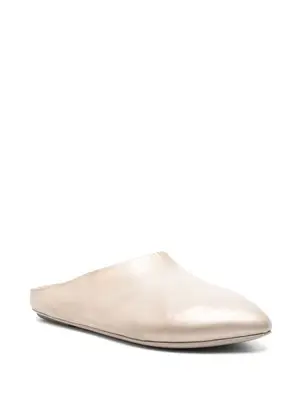 Marsèll Sfoglia Metallic Leather Mules - Neutrals