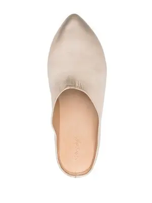 Marsèll Sfoglia Metallic Leather Mules - Neutrals