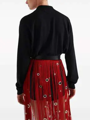 Prada Long-sleeve Cashmere Polo Shirt