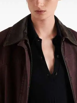 Prada Long-sleeve Cashmere Polo Shirt