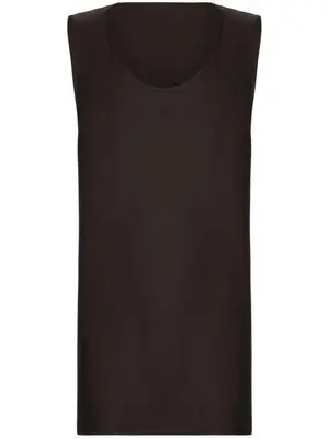 Dolce & Gabbana Scoop-neck Silk Tank Top