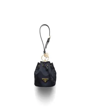 Prada Mini Icon Re-nylon Keychain Charm - Blue