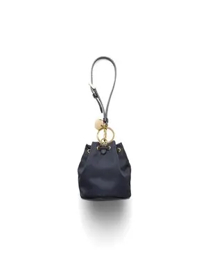 Prada Mini Icon Re-nylon Keychain Charm - Blue