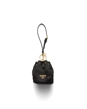 Prada Re-nylon Keychain Charm - Black