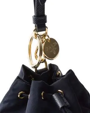 Prada Re-nylon Keychain Charm - Black