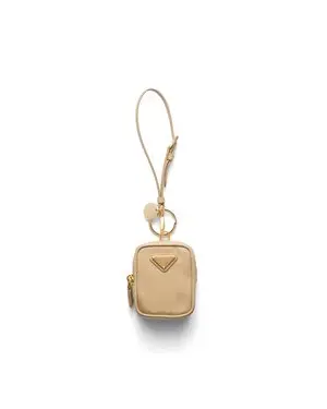 Prada Re-edition 1978 Re-nylon Mini-pouch With Keychain - Brown