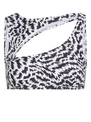 Karl Lagerfeld Animal-print Bikini Top - Black
