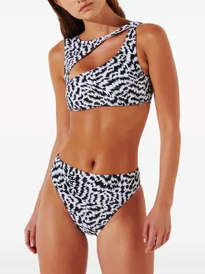Karl Lagerfeld Animal-print Bikini Top