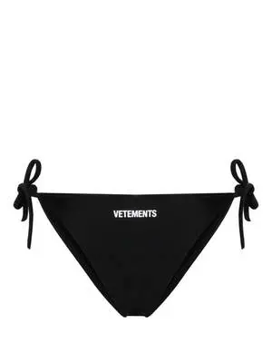 Vetements Logo-print Bikini Bottom - Black