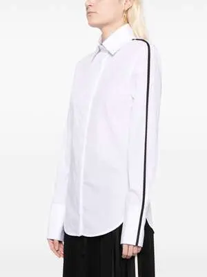 PETER DO Side-stripe Cotton Shirt - White