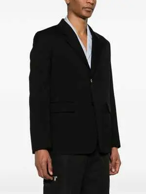 JIL SANDER Single-breasted Twill Wool Blazer