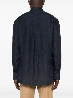 Brioni Button-up Linen Shirt - Blue