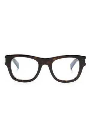 Saint Laurent Wayfarer-frame Glasses - Brown